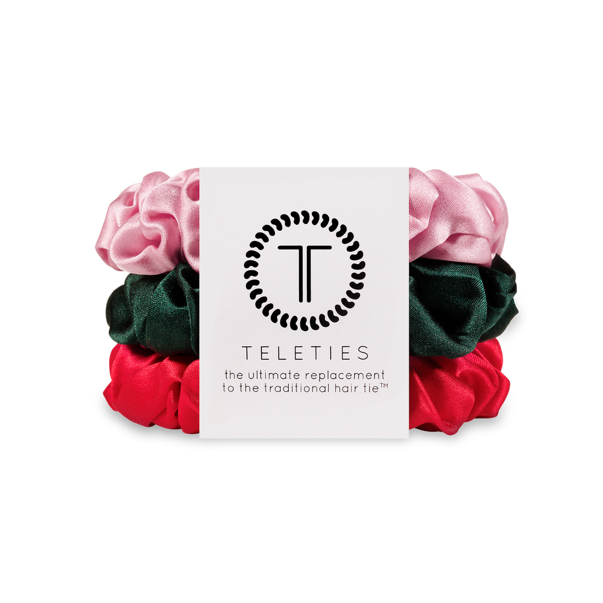 Silk Hair Scrunchie | Large | Poinsettia — Gaudie and Company