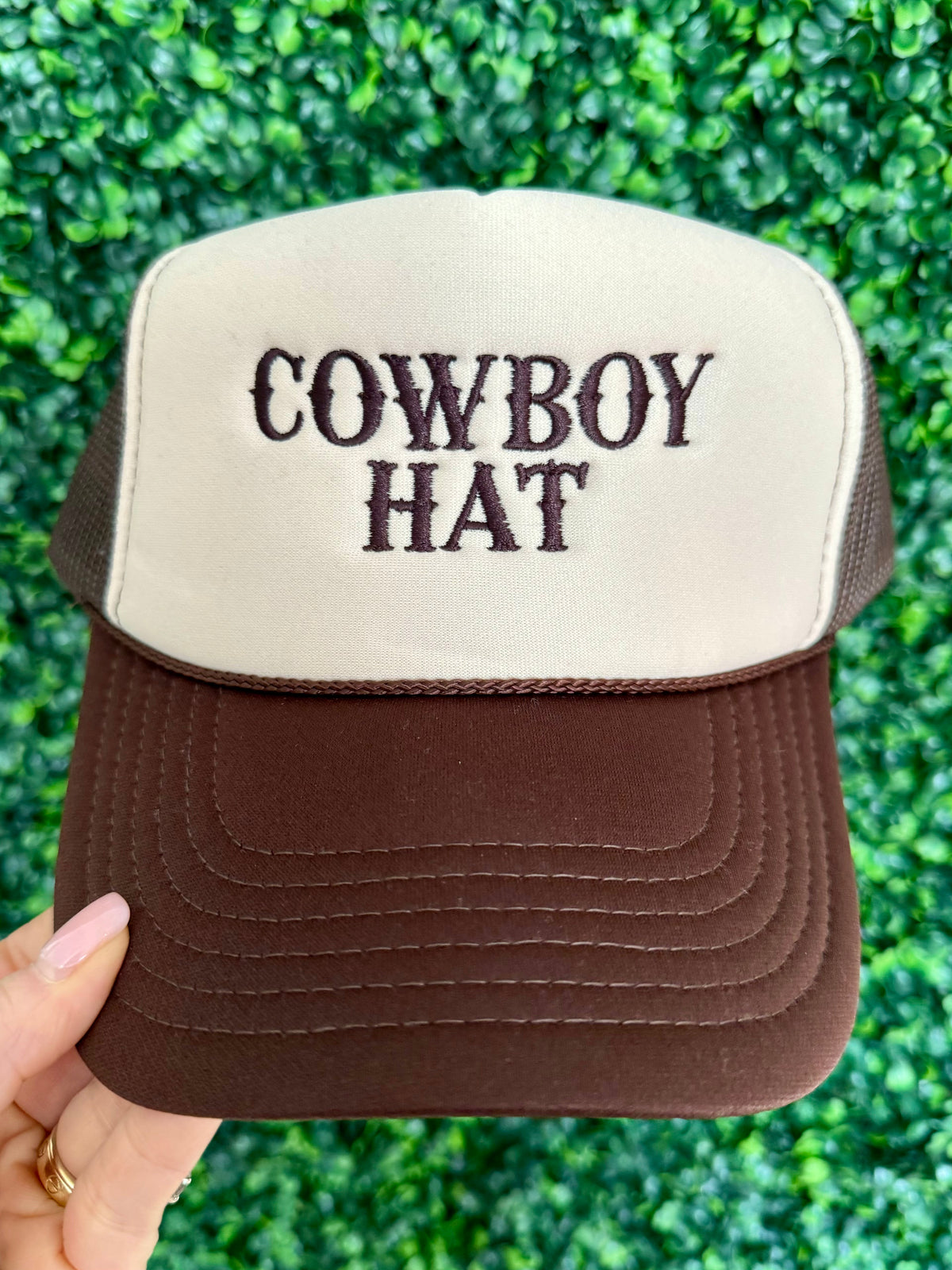 Chocolate Cowboy Hat Trucker Hat — Gaudie and Company